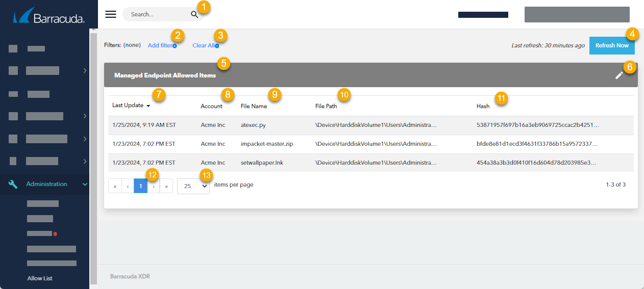 Working with the Allow List | Barracuda Campus